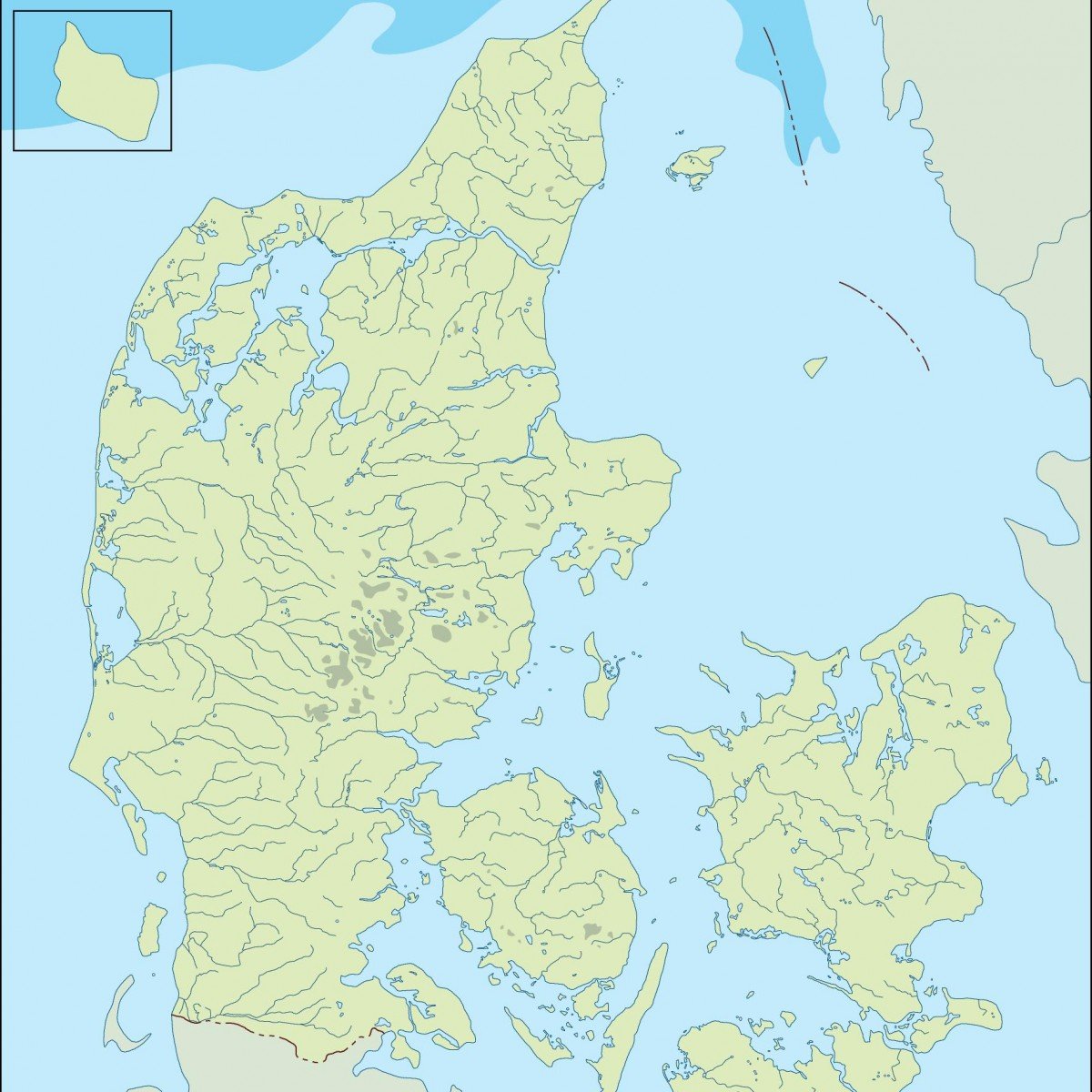 Denmark Maps | Vector maps for Adobe Illustrator