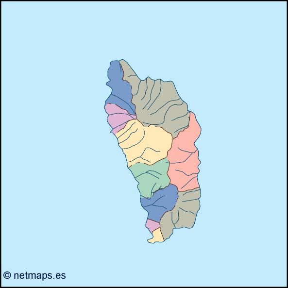 dominica blind map | Maps Download vector files for Adobe Illustrator
