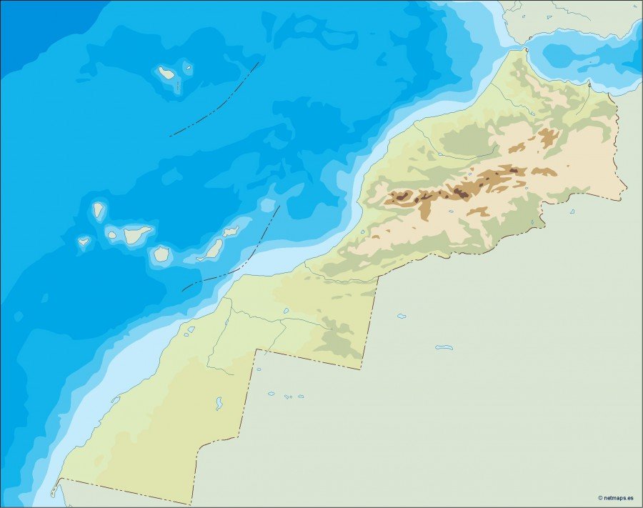 morocco illustrator map. Vector Eps maps. Eps Illustrator Map | Vector maps