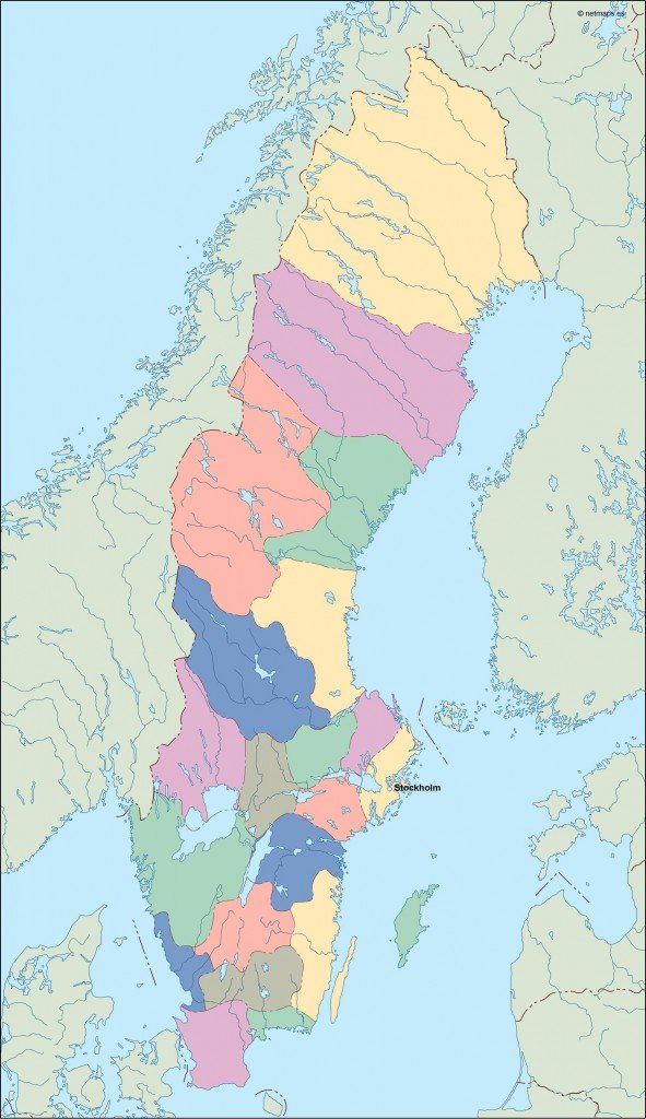 sweden vector map. Illustrator Vector Eps maps. Eps Illustrator Map ...