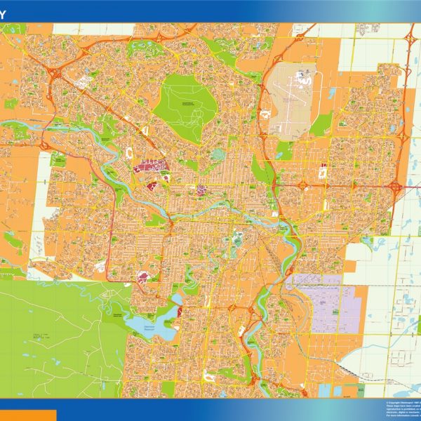 calgary vector map. Eps Illustrator Map | Vector maps