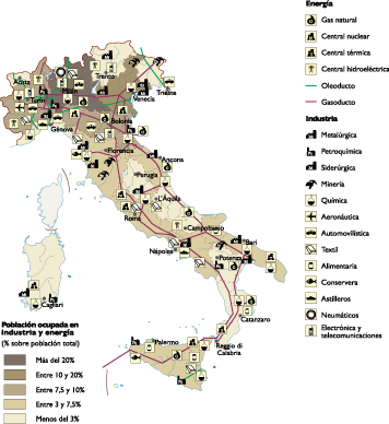 Italy Economic map | Vector maps