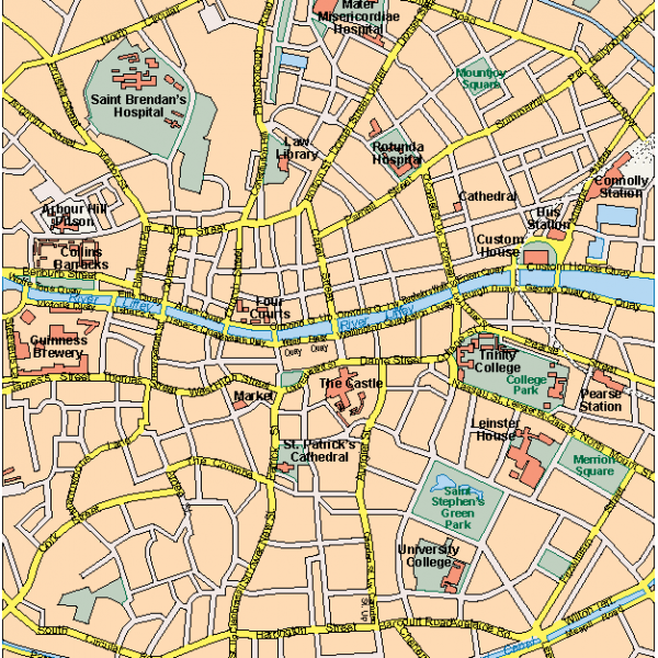 Dublin EPS map | Maps Download vector files for Adobe Illustrator